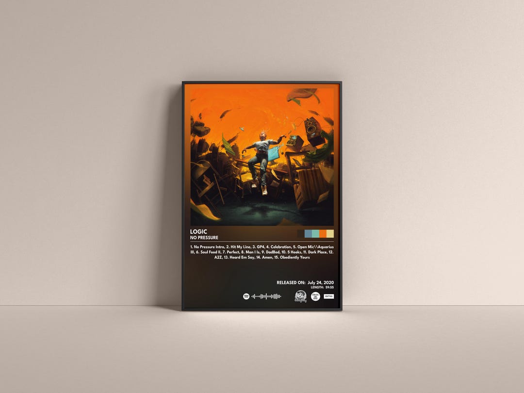 Logic No Pressure Poster, Logic No Pressure Gift Poster, Logic No ...