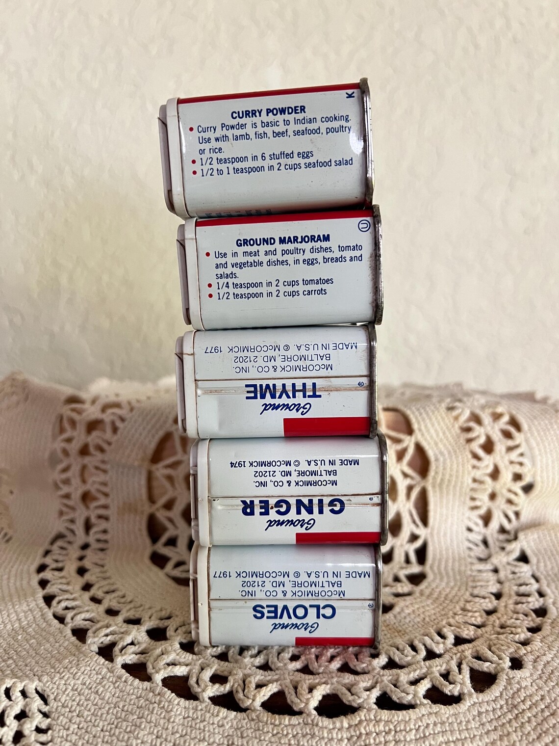 Vintage Spice Tins, Vintage Spices, Vintage Mccormick Spice Tins - Etsy