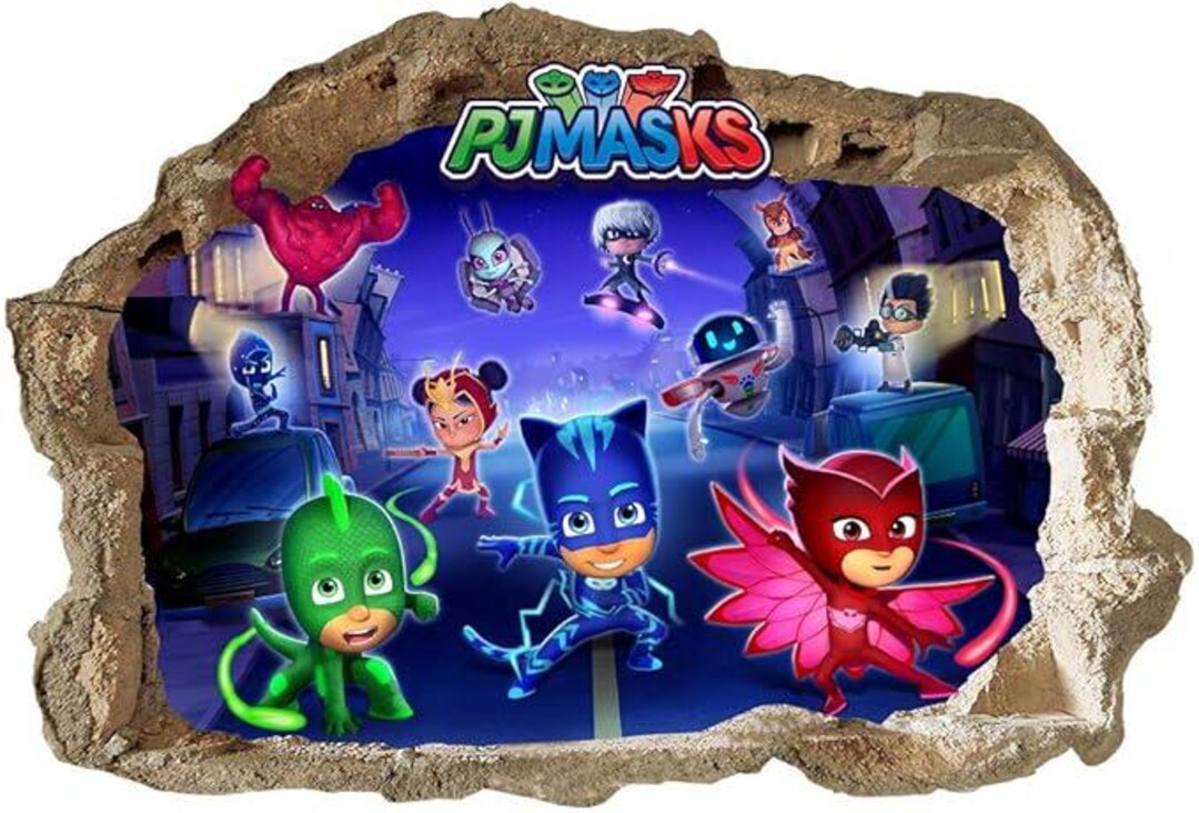 PJ Masks Wall Tattoo PJ Masks Wall Sticker PJ Masks Wall Picture ...