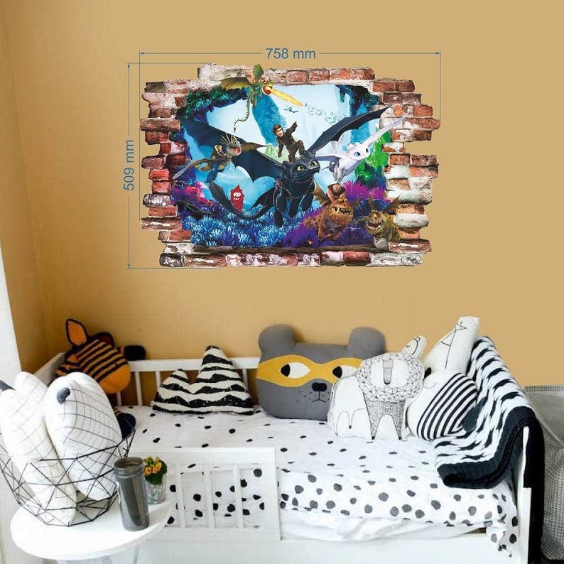How to Train Your Dragon Wall Sticker Wall Sticker Smash Children's ...