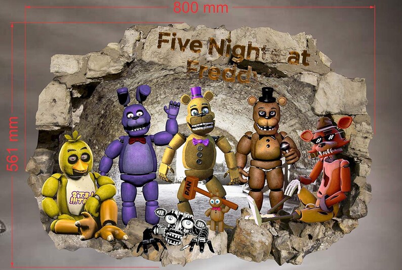Five Nights in Freddy's FNAF Wandtattoo Wall Stickers FNAF Decal Art ...