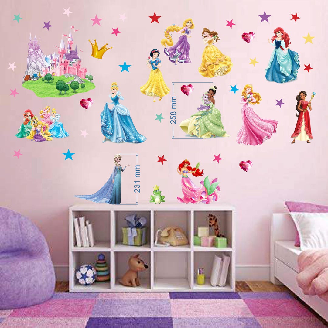 Disney Princess Puzzle Wandtattoo Wall Stickers Decal Art Decor Vinyl ...