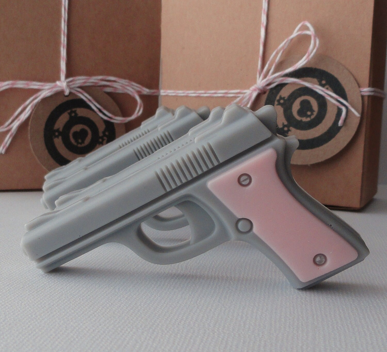 Gun Soap Pink Target Practice Mini Pistol Gun Box Gift Set - Etsy