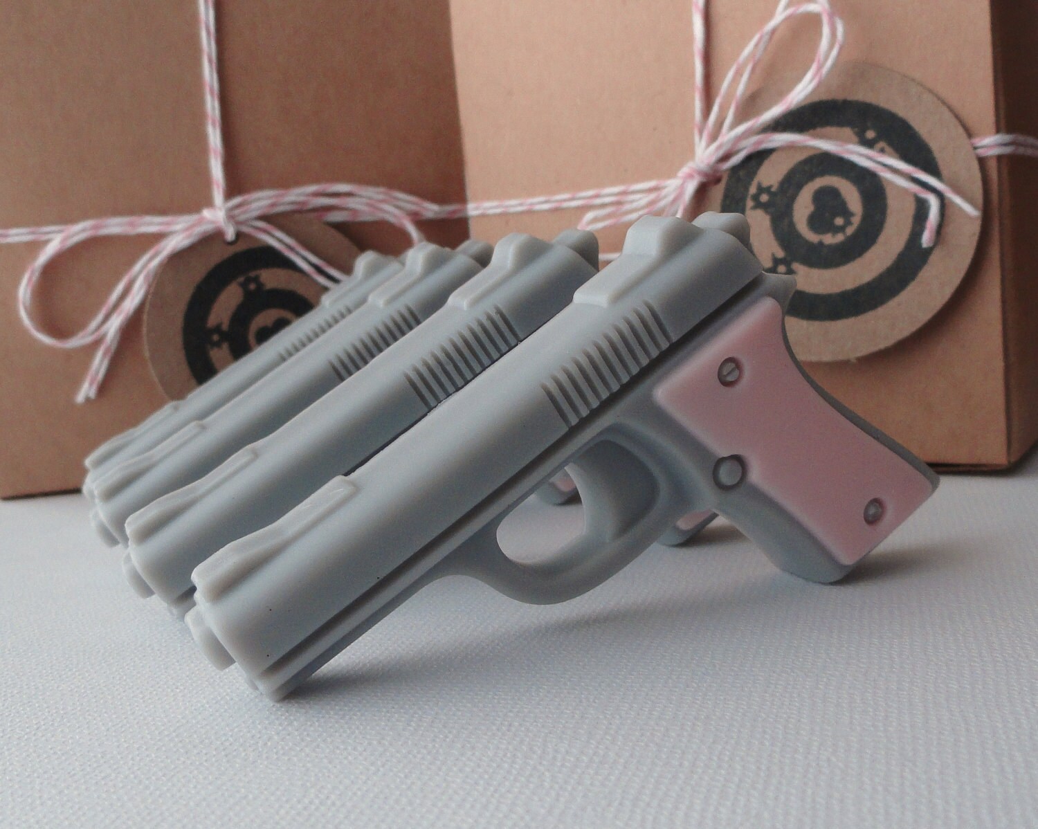 Gun Soap Pink Target Practice Mini Pistol Gun Box Gift Set - Etsy