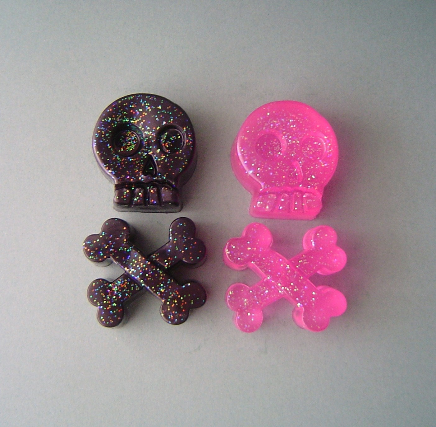 Punk Rock Skull and Cross-bone Soap Set Glycerin Lick me | Etsy