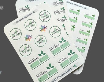 Marketing SET OF 3 Sticker Sheets for Nonprofit Planners, 6 Segment ...