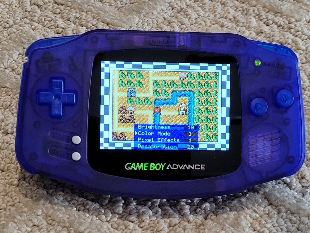 Gameboy Advance IPS Screen V3 Rechargeable Batt USB-C Transparent ...