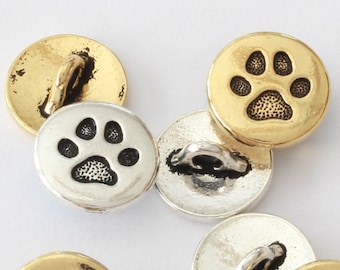 Paw Print Buttons - Etsy