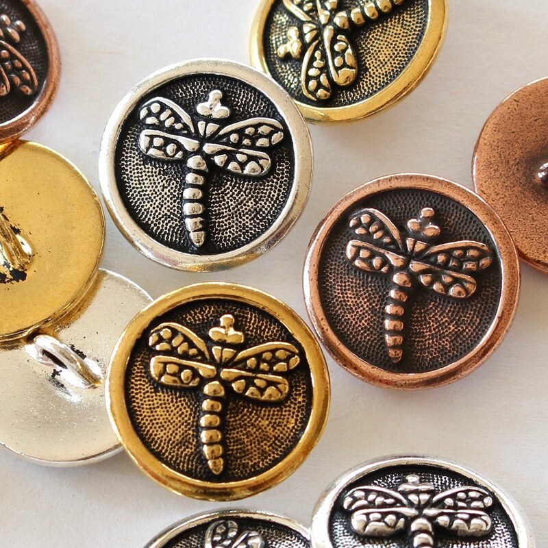 Dragonfly Buttons - Etsy