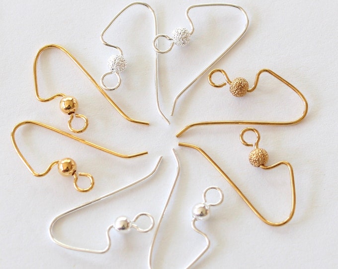 Perfect Balance Ear Wires, Silver & Gold Plated Brass, Shiny + Stardust ...