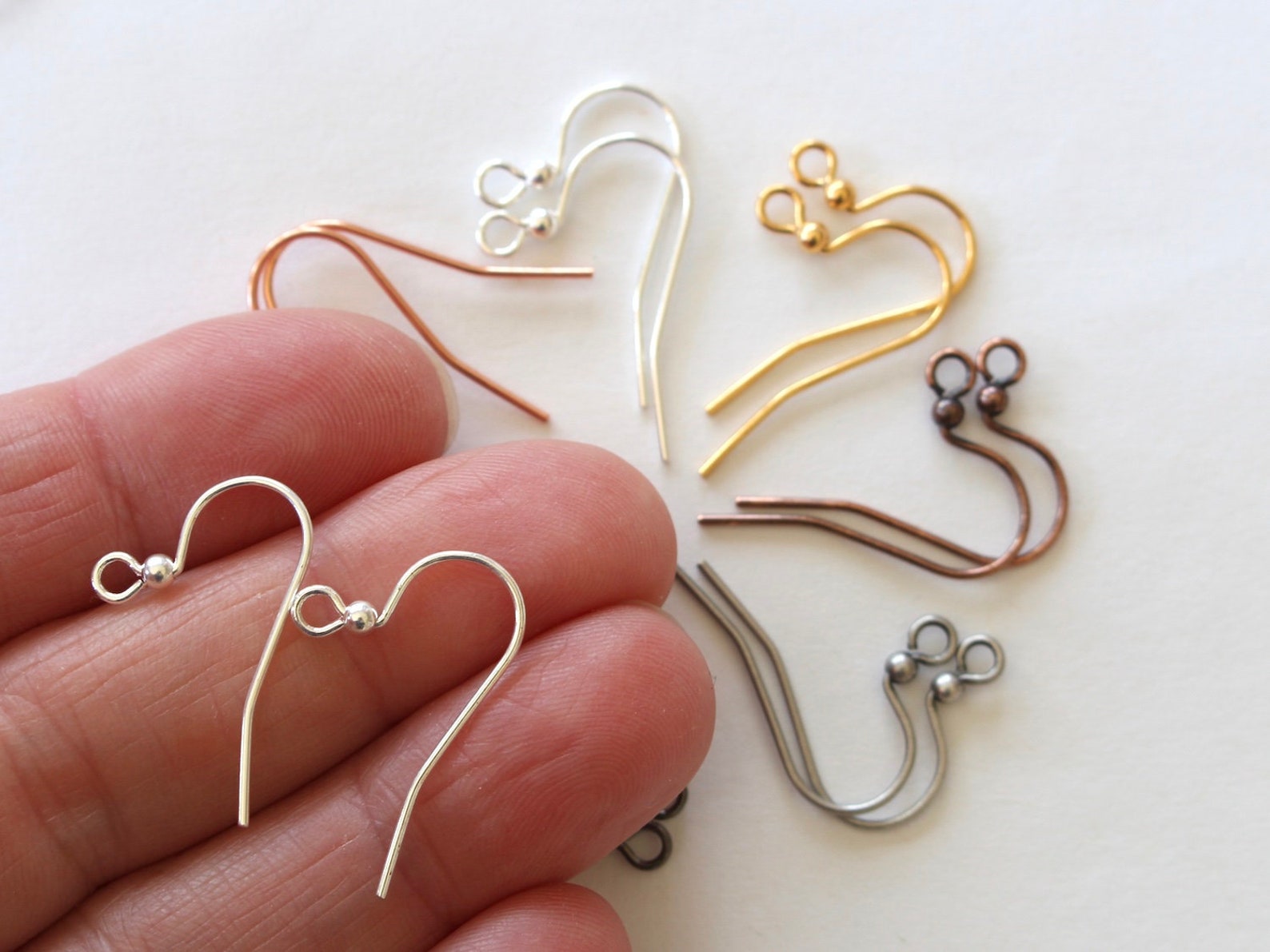 Popular French Hook Ear Wire Pairs Silver Gold Copper | Etsy