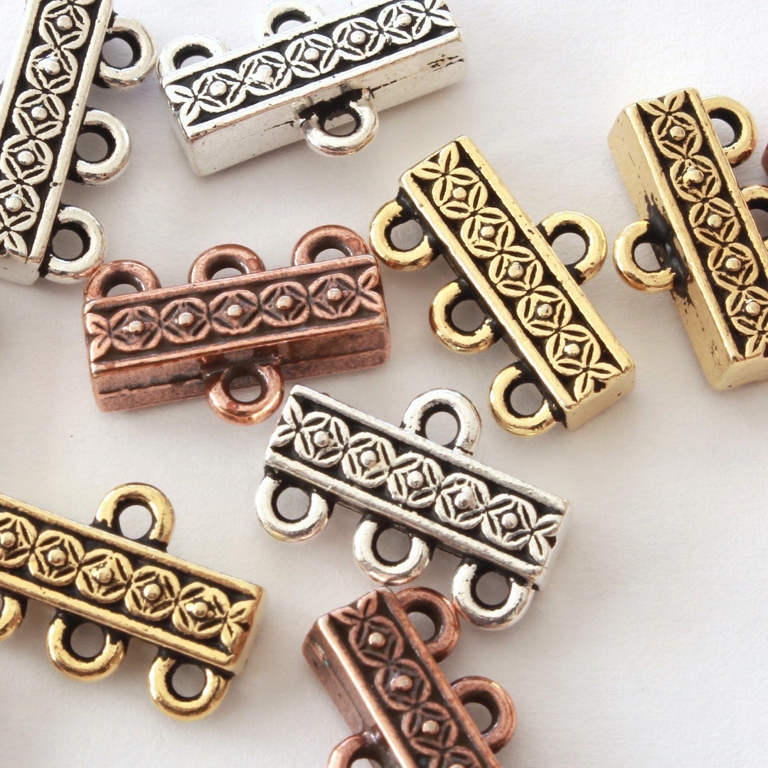 3 to 1 Multi Strand Connectors, Tierracast Deco Rose Links: Silver ...