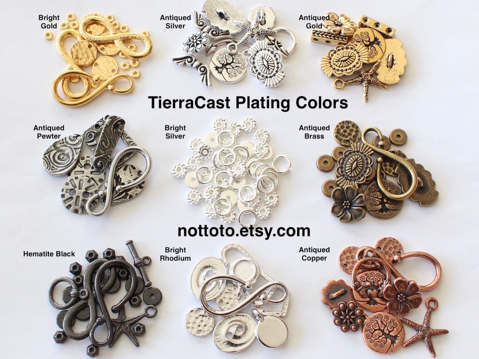 Oval Jardin Buttons Tierracast Brass Copper & Natural Plated | Etsy