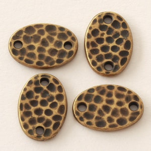 Hammered Oval Links, Tierracast Rhodium, Gold, Copper, White Bronze ...