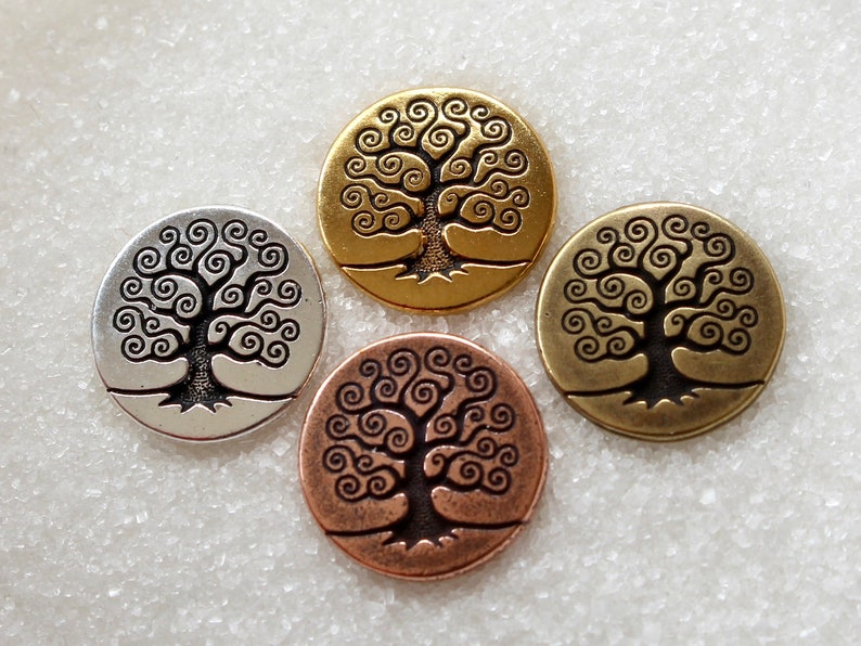 Tree of Life Buttons Tierracast Silver Gold Copper & Brass - Etsy