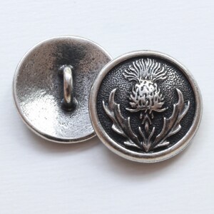 Thistle Buttons, Tierracast Silver, Gold, Copper, Brass Plate & Natural ...