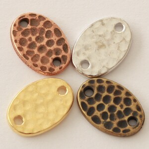 Hammered Oval Links, Tierracast Rhodium, Gold, Copper, White Bronze ...
