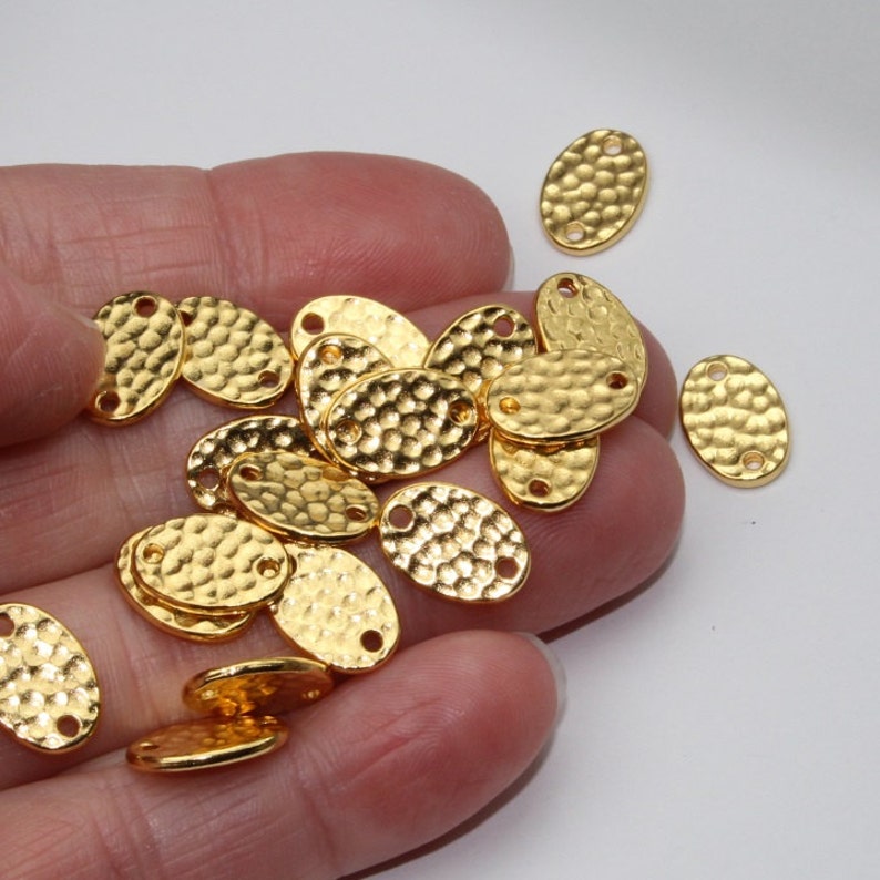 Hammered Oval Links TierraCast rhodium gold copper brass & | Etsy