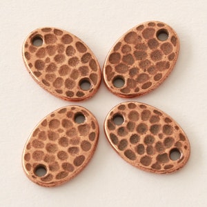 Hammered Oval Links, Tierracast Rhodium, Gold, Copper, White Bronze ...