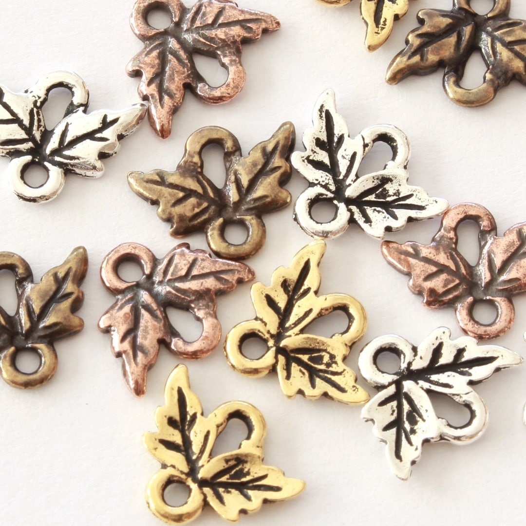 Small Oak Leaf Links, Tierracast Silver, Gold, Copper & Brass Plated ...