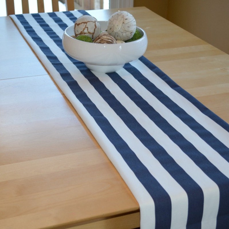 Striped Table Runner - Etsy