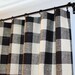 Pair of Buffalo Check Curtain Panels Anderson Black Linen Country Home ...