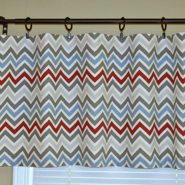 Red Chevron Curtains - Etsy
