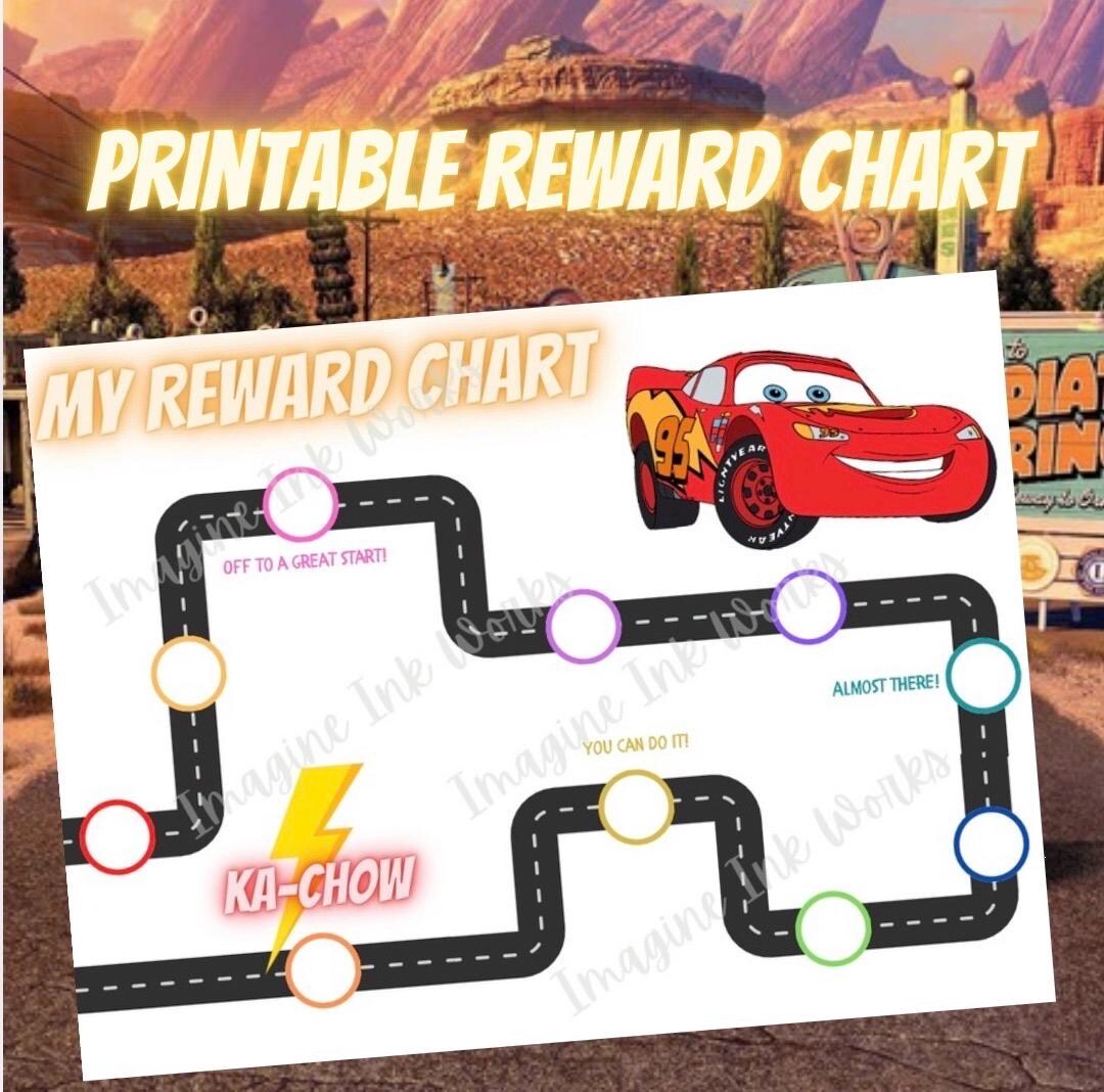 Cars Reward Chart | Printable Chart | Digital Download Activity Chart ...