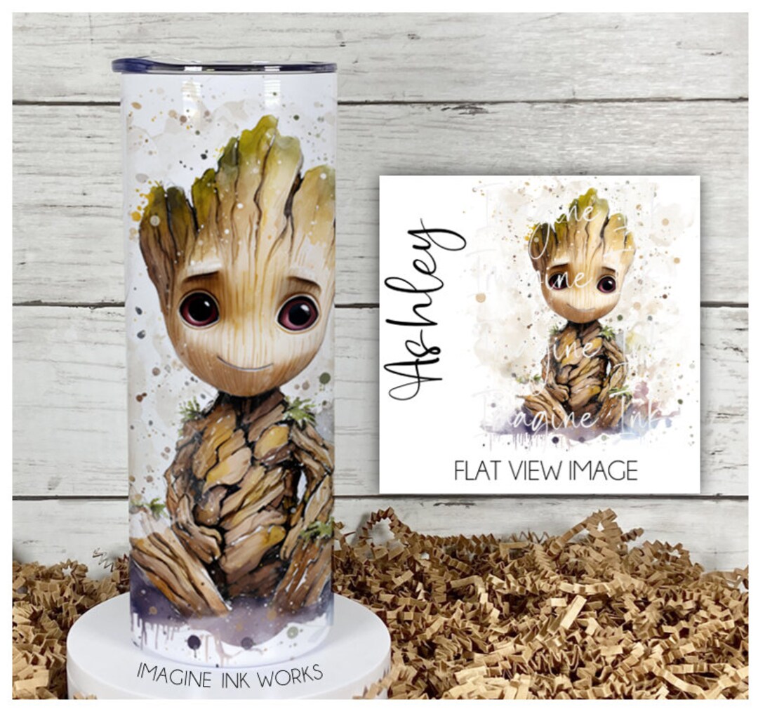 Tumbler Marvel Avengers Guardian Galaxy Baby Groot 20oz Skinny Tumbler ...