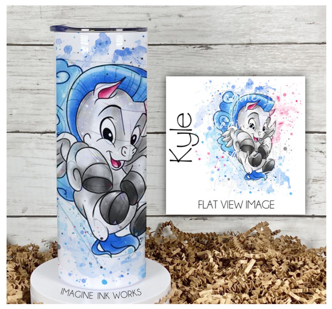 Personalized Pegasus 20oz Skinny Tumbler Disney Character Meg Megara ...