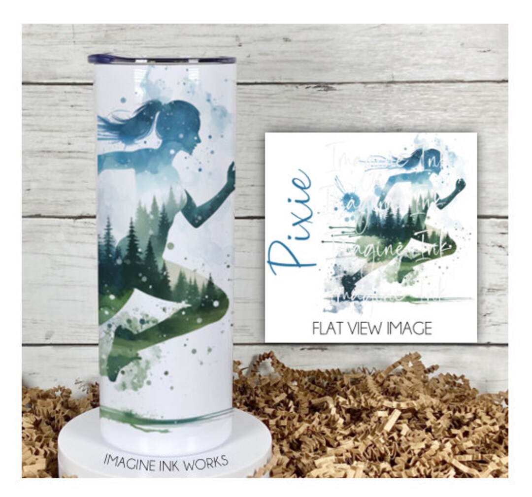 Tumbler Running 20oz Skinny Tumbler - Sports Half Marathon 5K 10K Cross ...