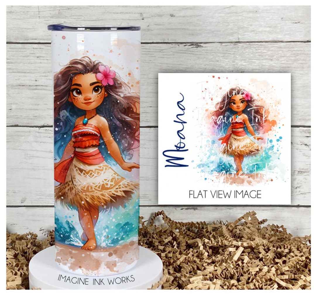 Tumbler Moana 20oz Skinny Tumbler - Disney Character Princess ...