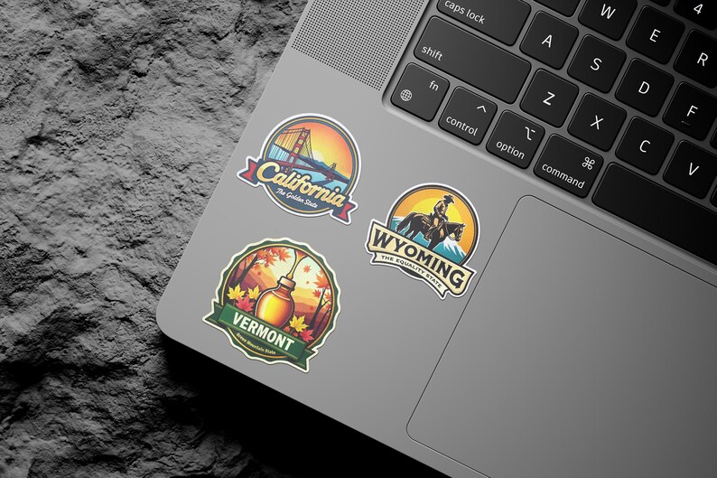 State-themed Vinyl Stickers | Water-resistant USA Travel Decals in ...