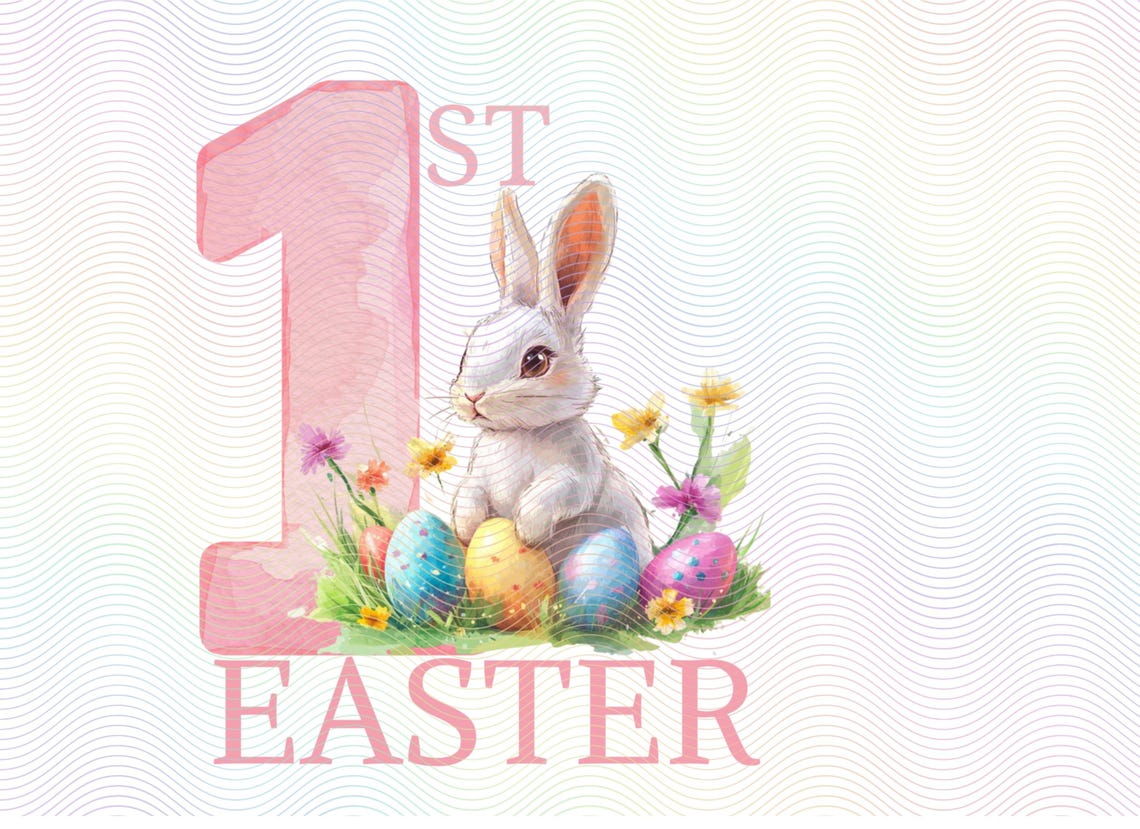 Baby's First Easter, My 1st Easter Bunny PNG, Easter Bunny, 1st Easter ...