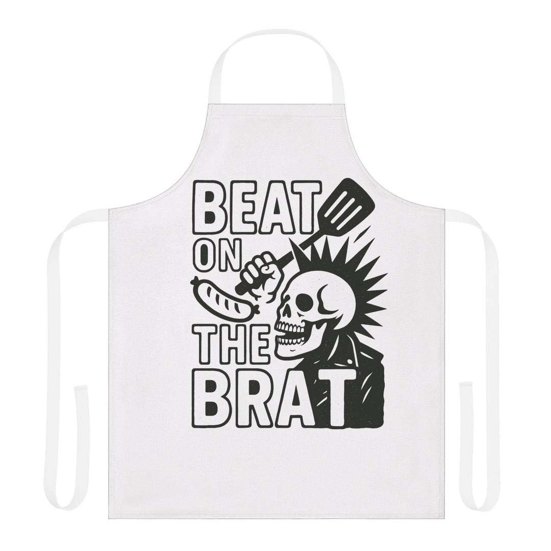 Apron, Punk Rock Dad Grilling BBQ Cooking, Alternative Chef Kitchen ...