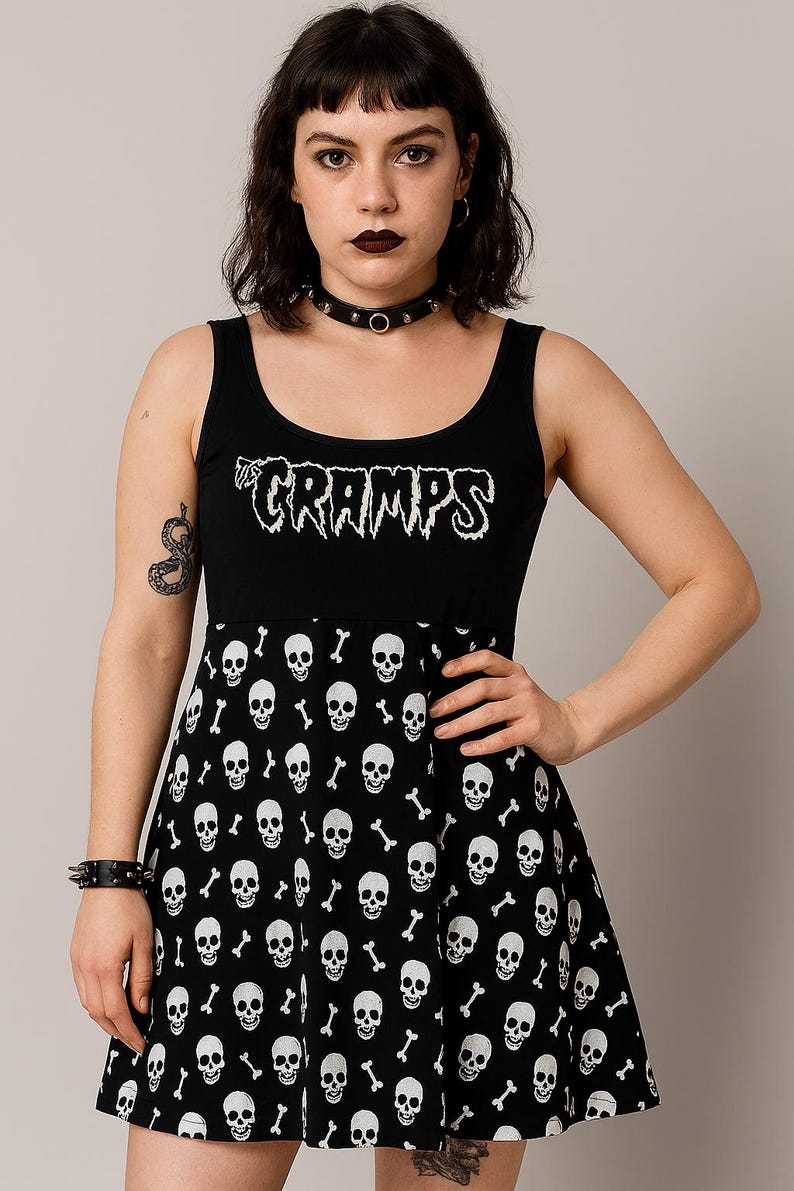 The Cramps Skater Dress – Punk Rockabilly Horror Dress, 80s Goth ...