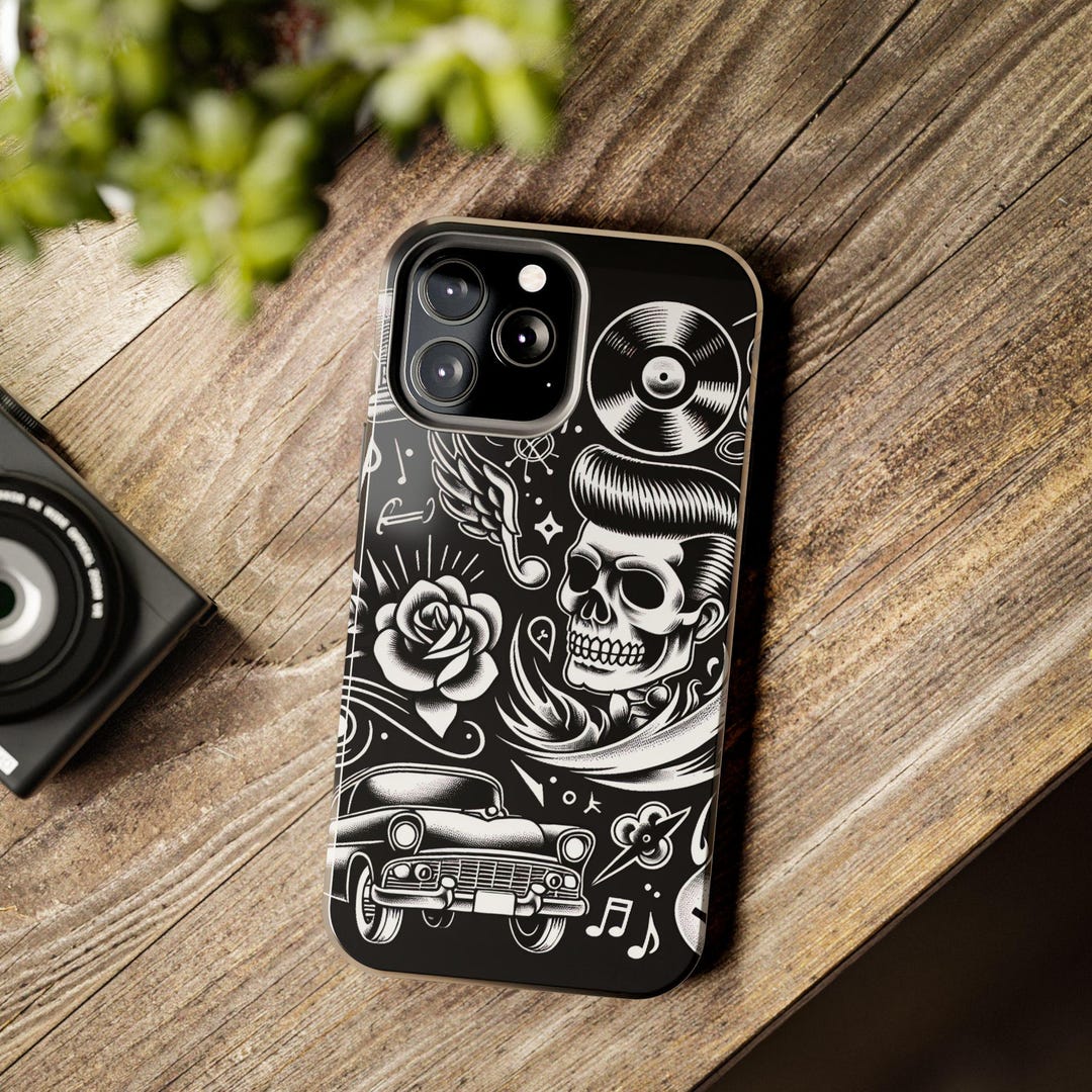 Phone Cases, Skulls and Roses Tattoo Art, Christmas Birthday Gift ...