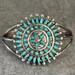Old Vintage Native American Zuni Petit Point Snake Eye Turquoise ...
