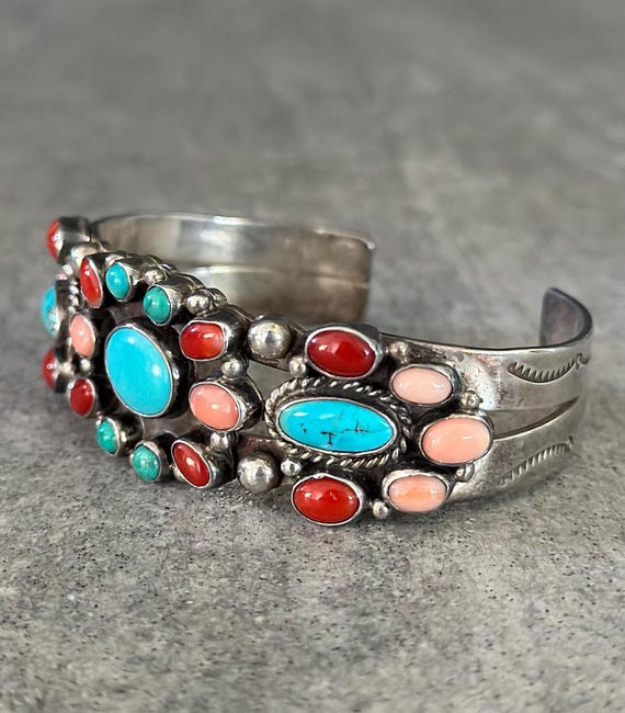 Vintage Native American Navajo NAKAI Handmade Turquo… - Gem