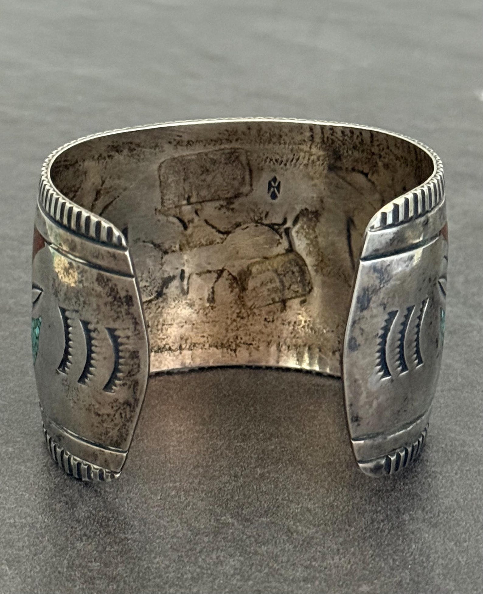 Vintage Gibson Gene Navajo Sterling Silver Deer Turquoise Coral ...