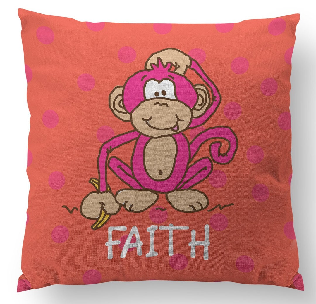 Pillow-hot Pink Monkey - Etsy