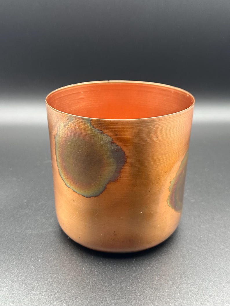 Unique Oxidized Copper Patina Planter Pot - Etsy
