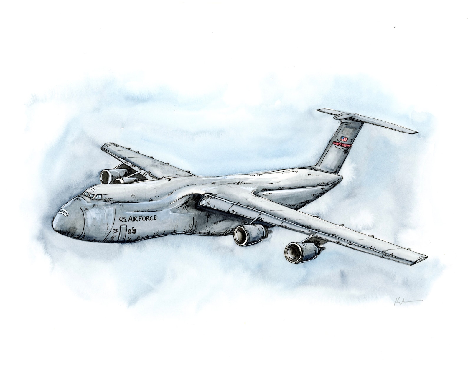 C5 Plane Print Pilot Air Force USAF Westover Reserve - Etsy India