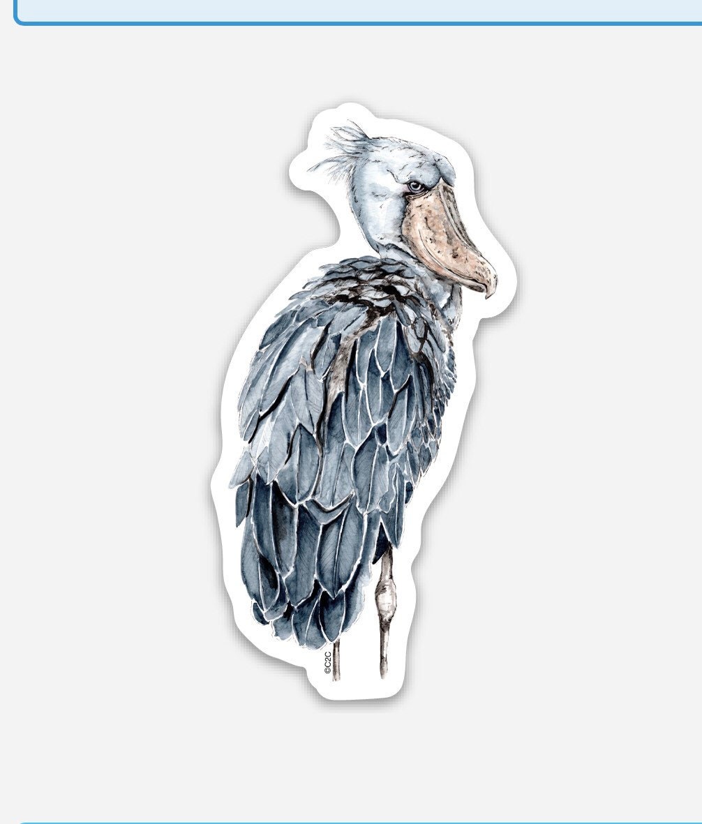 Sticker : Shoebill Stork Dino Bird Sticker Planner Craft | Etsy