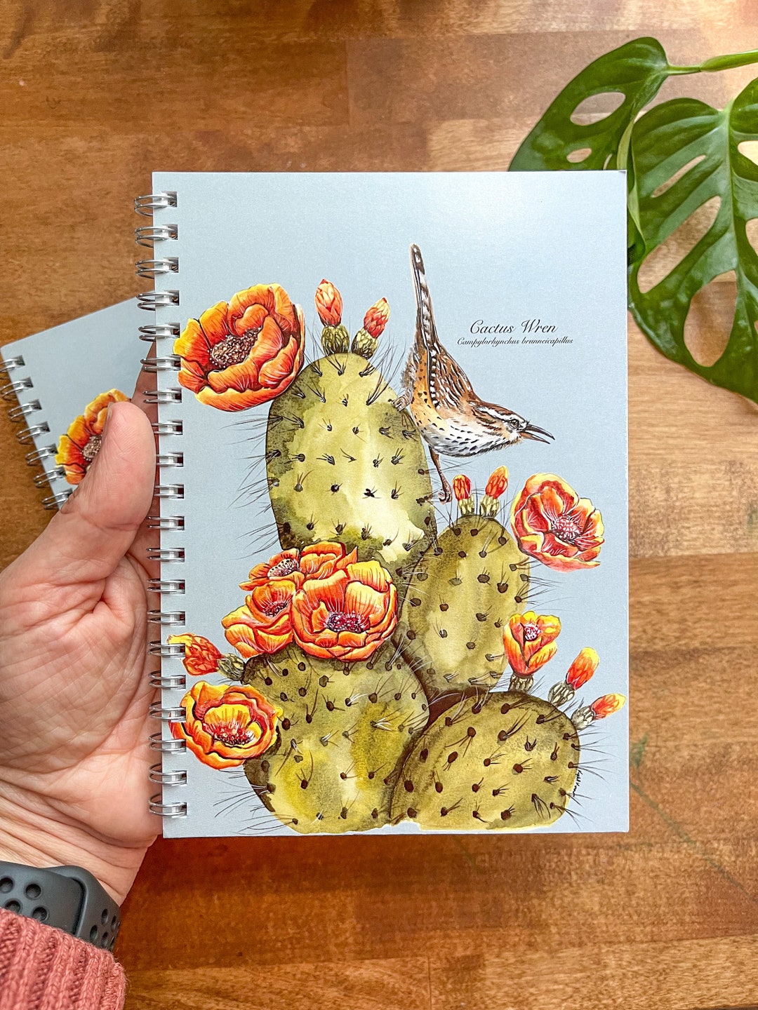 Cactus Wren & Roadrunner Art Notebook, Desert Blossom Stationary - Etsy