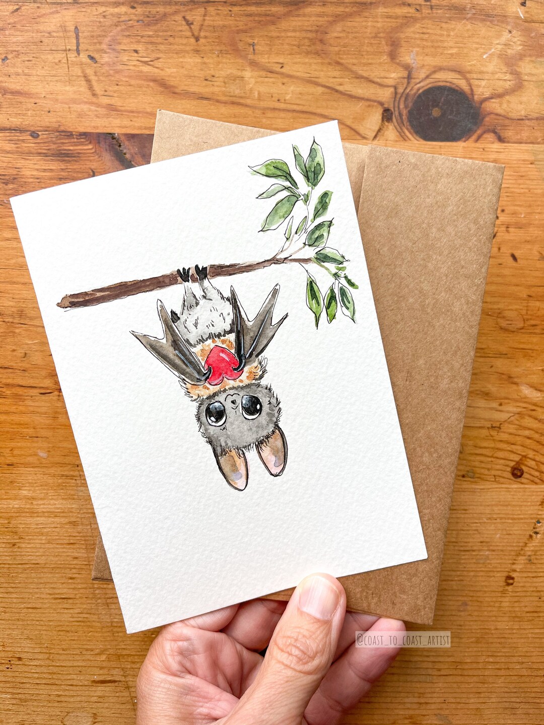 I’m Batty for You Friendship Love Bat Blank Greeting Card, Note Card ...