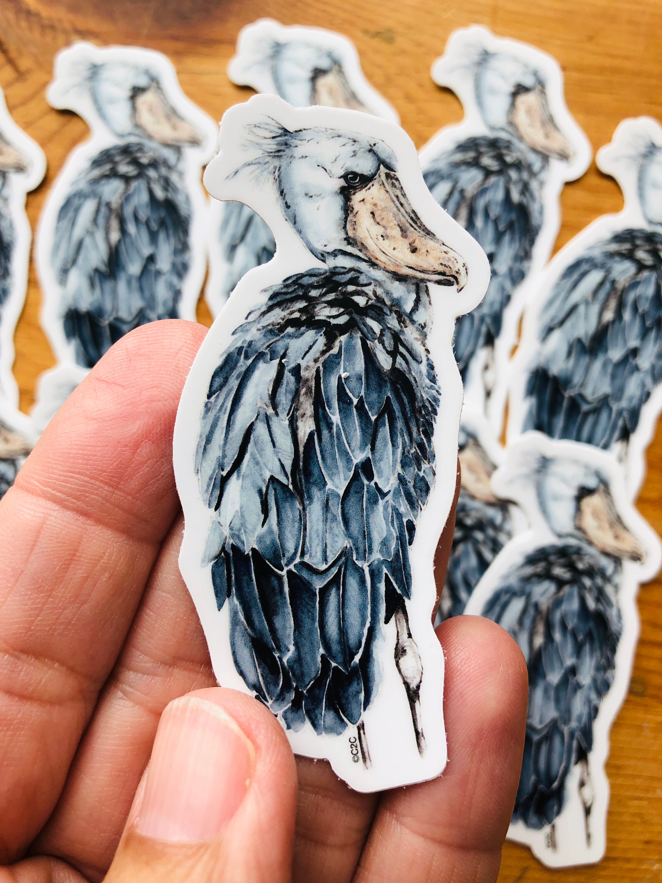 Sticker : Shoebill Stork Dino Bird Sticker Planner Craft | Etsy