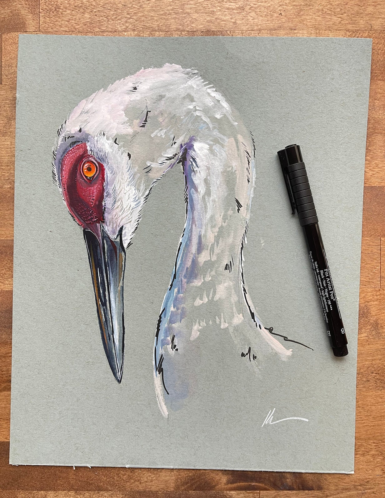 Crane Bird Painting