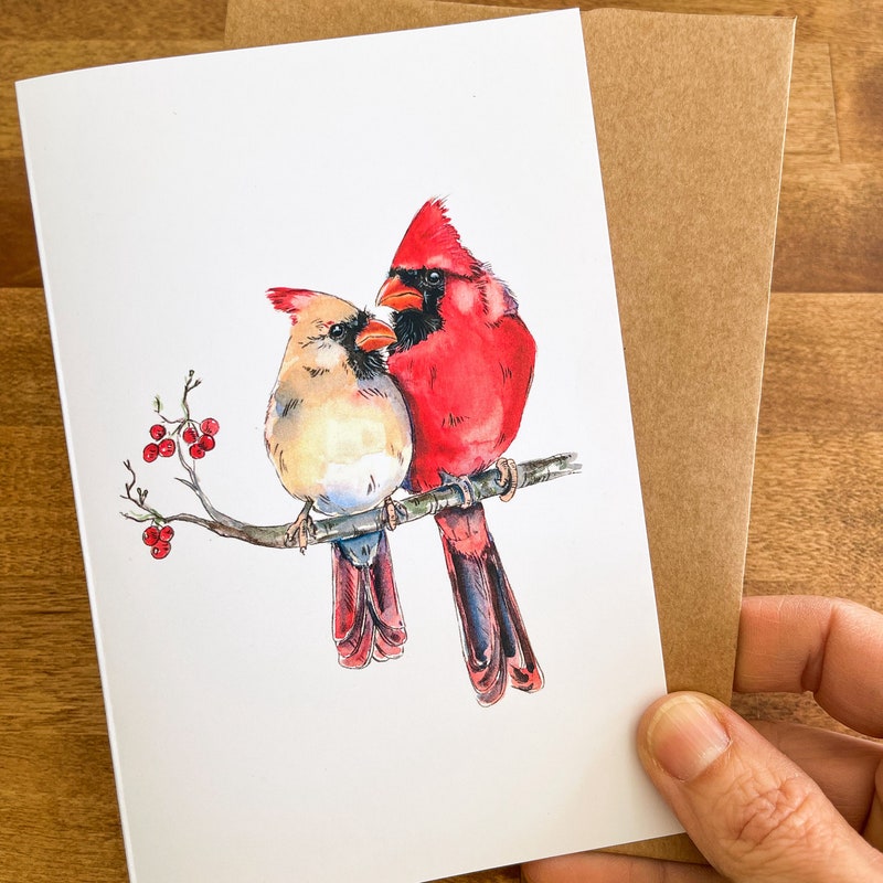 Cardinal Card - Etsy