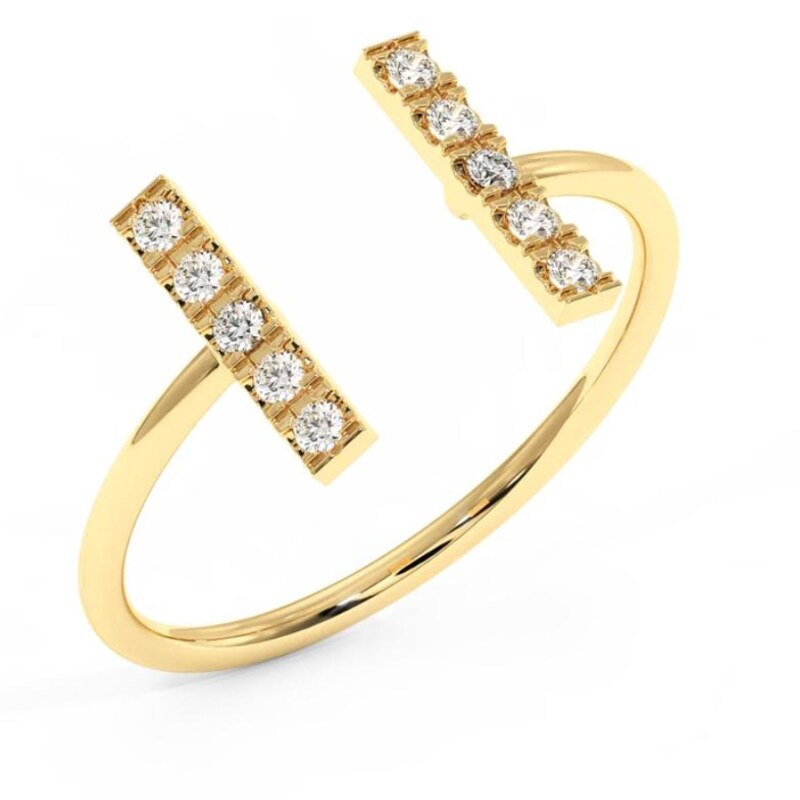 Diamond Bar Ring - Etsy